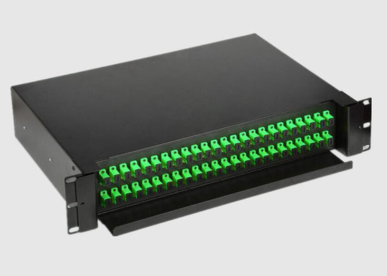 Multimode 2U 1.0mm 48 Port Fiber Optic Patch Panel