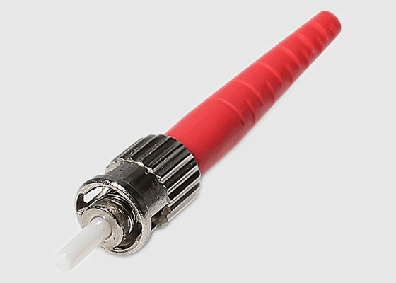 Red Single Mode 0.9mm ST Fiber Optic Connector