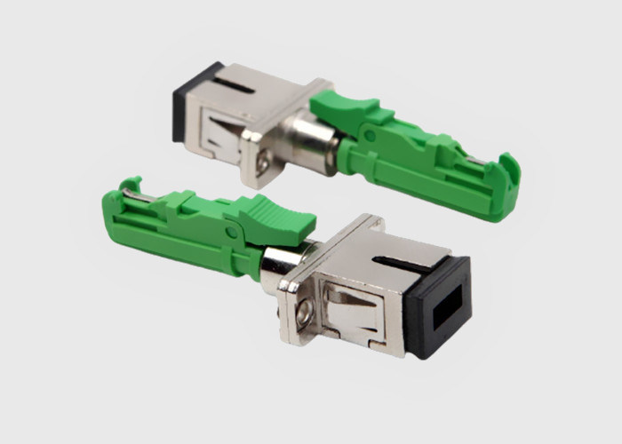 E2000/APC To SC/UPC Hybrid SM Simplex E2000 Fiber Optic Cable Adapter