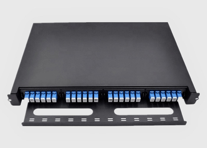 1U HD Rack Mount Fiber Patch Panel With MPO / MTP Cassette Or Adapter Panel