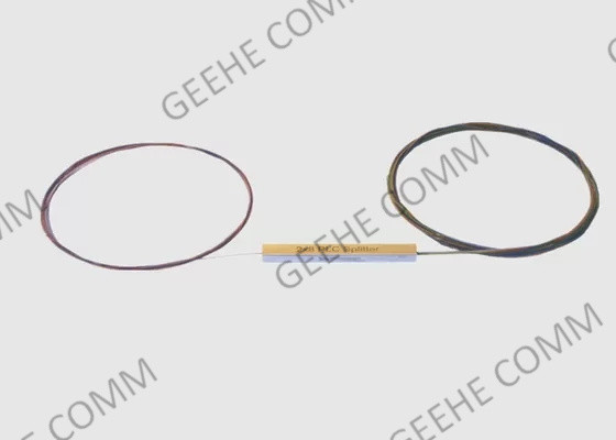 Steel Tube 250μM 2x8 PLC Bare Fiber Optic Cable Splitter