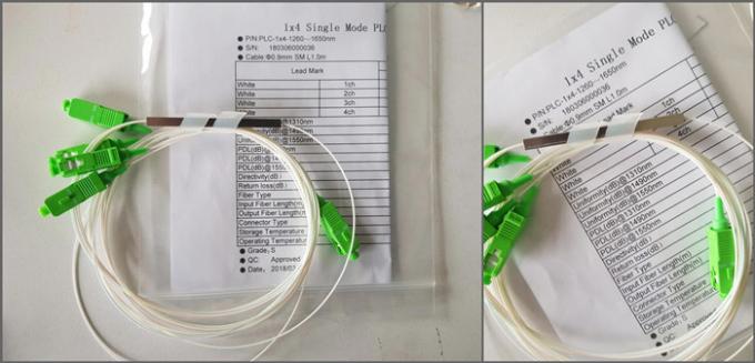 FTTH Low Insertion Loss 2x4 Blockless Passive Optical PLC Splitter