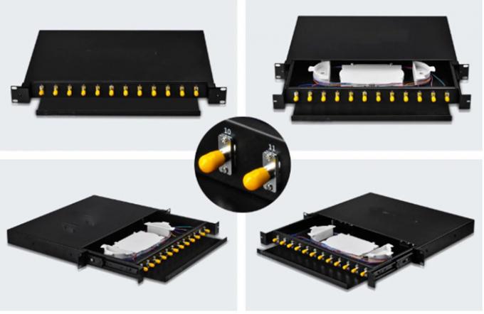 ST Pigtail 50/125 1U 12 Port Fiber Optic Patch Panel
