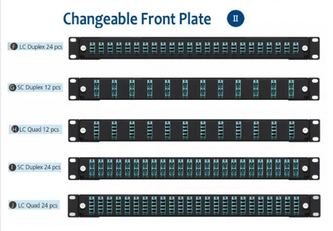 Black Multimode Duplex 1.2mm 12 Port SC Fiber Patch Panel