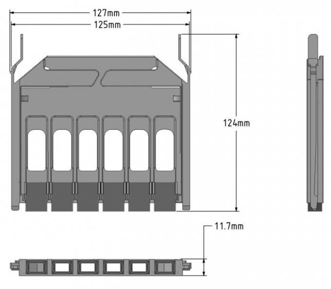Outdoor 16F MPO-LC Module Multimode 6 Port HD Patch Panel