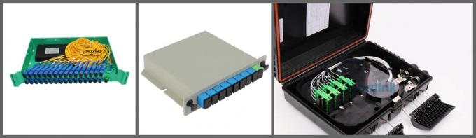 Steel Tube 250μM 2x8 PLC Bare Fiber Optic Cable Splitter