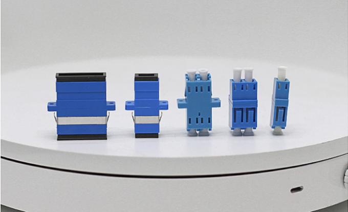 Multi Mode Duplex Plastic Green SC APC Bulkhead Adapter With Flanges